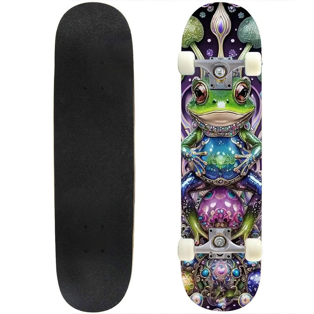 Psychedelic Frog Skateboard , 8 Maple Wood, Christmas Gift,street Art ...