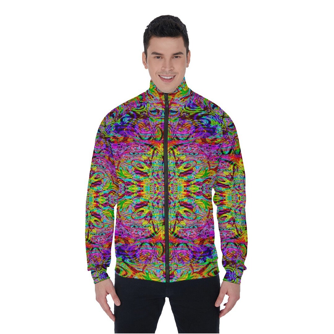 Psychedelic Mandala Track Jacket Sweatshirt Zip Couture S/M/L/XL/2XL ...