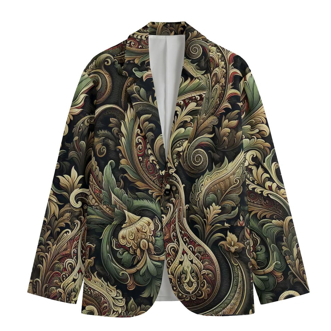 Earth Tones Paisley Mens Blazer, Suit Jacket, Stage Jacket, Country ...