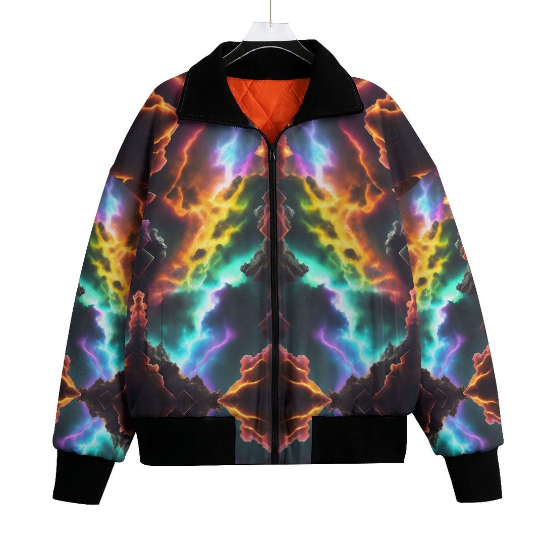 Trippy Nebula Cosmic Jacket Coat Bomber Festival Boho Unisex Fleece ...