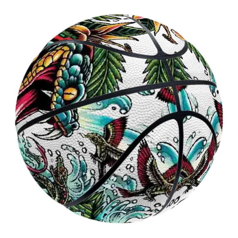 Snake Tattoo Novelty Basketball, Fun Indoor/outdoor Sports Ball, Cool ...