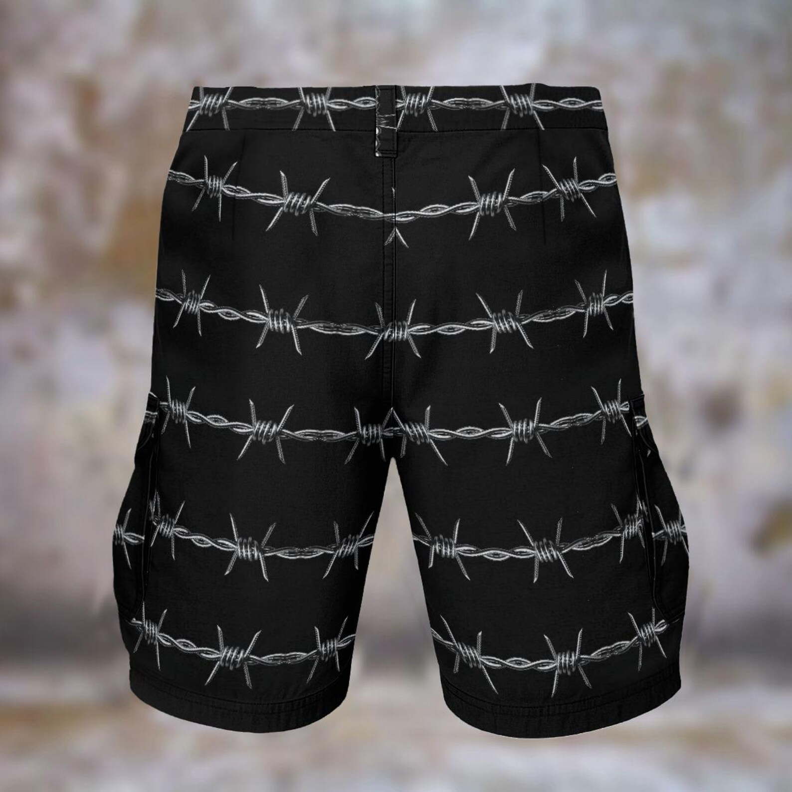 Barbed Wire Mens Cargo Shorts Comfort Long Casual Walking Beach Gift ...