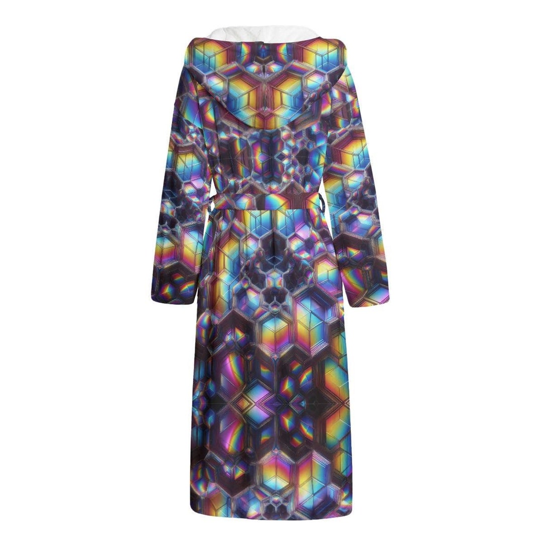 Hippie Hooded Bathrobe Unisex – Trippy Psychedelic Rave Robe, Purple ...