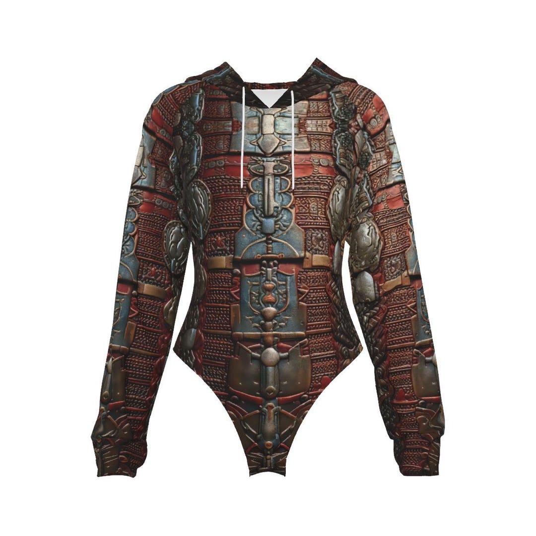 Warrior Armor Hooded Bodysuit, Medieval Unitard, Gladiator Leotard ...