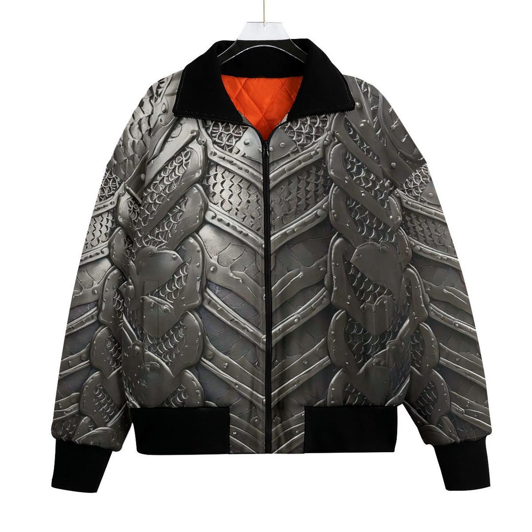 Gladiator Armor Jacket, Dystopian Warrior Bomber Jacket, Quilted Coat ...