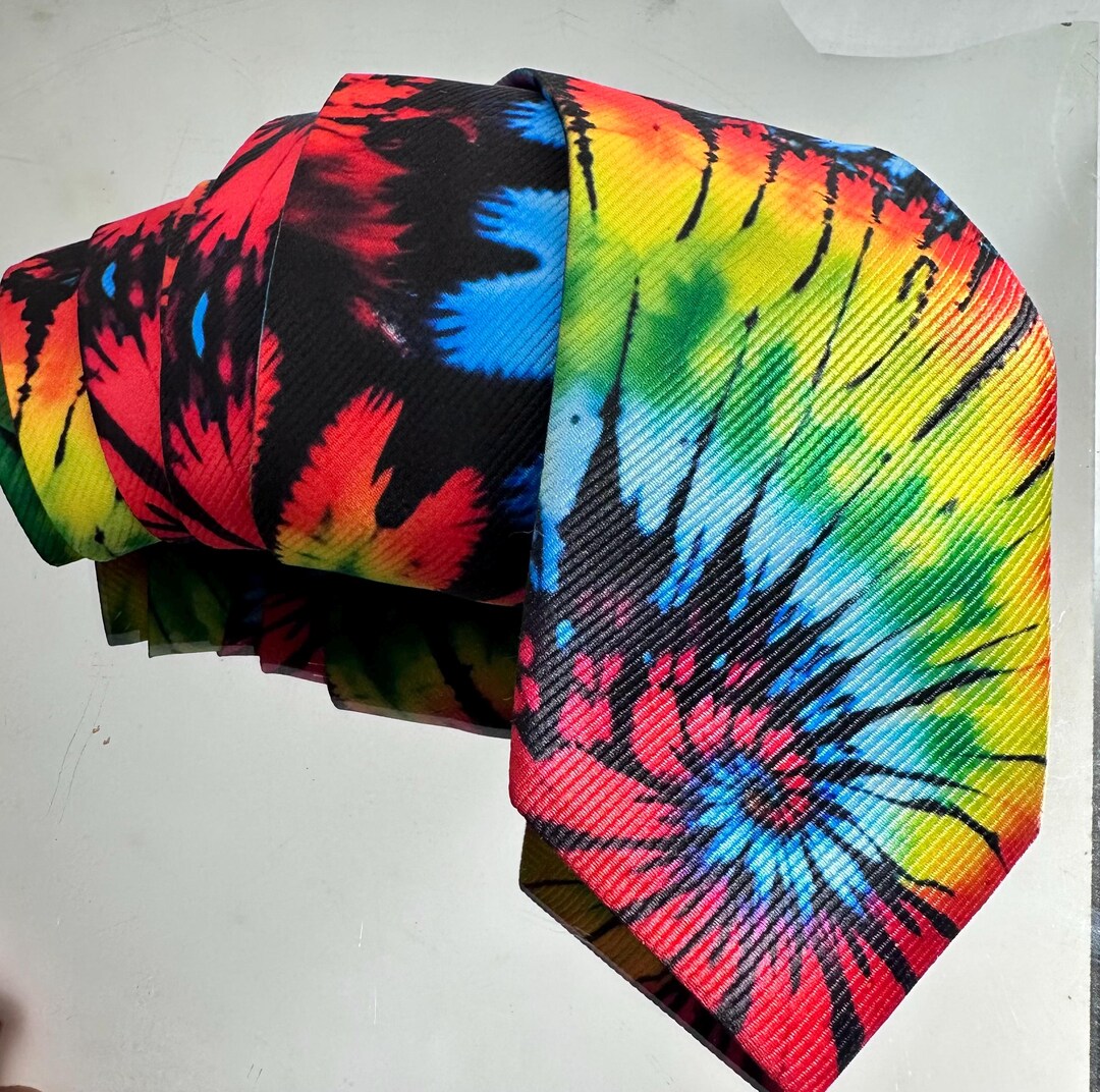 Tie Dye Tie Retro Tied Dyed Man's Tie Necktie Neckwear Gift for Him ...