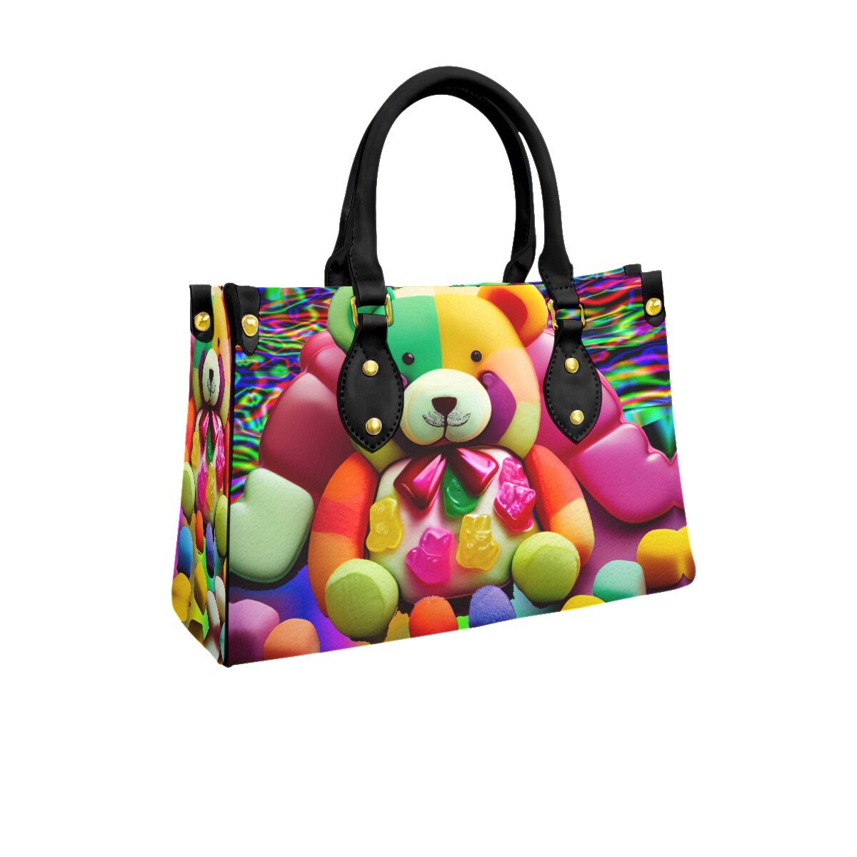 Teddy Bear Bag, Candy Tote Bag, Kitschy Gift Bag, Colorful Tote Bag ...
