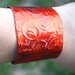 Red Patina Floral Wide Solid Copper Cuff Bracelet Handmade Valentines ...