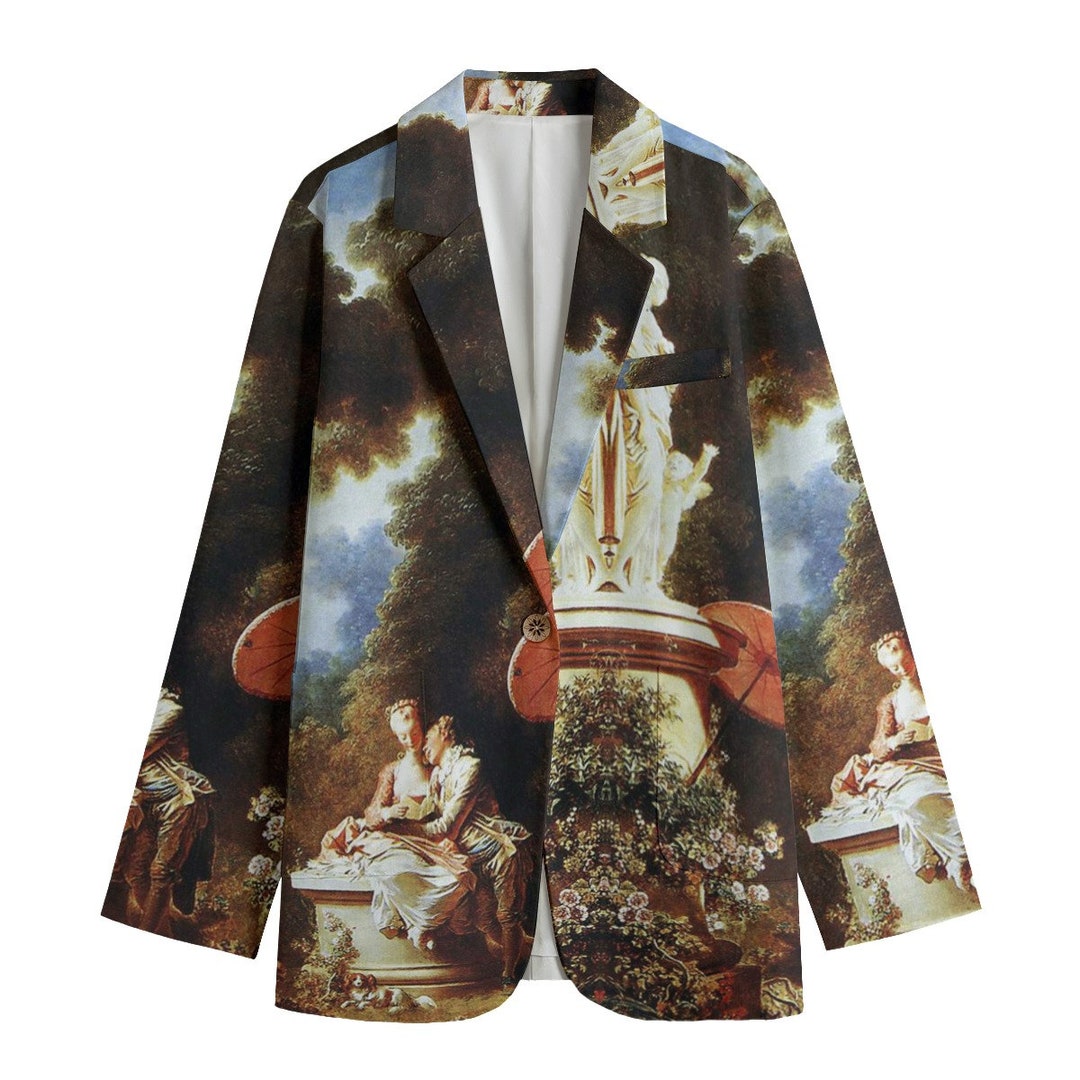 Baroque Blazer, Women's Cotton Jacket, Fragonard Painting,rococo ...