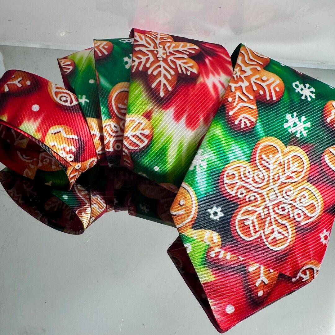 Psychedelic Tie Dye Gingerbread Cookie Necktie, Artistic Party Club ...
