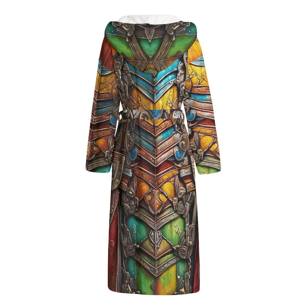 Warrior Armor Robe, Hooded Bathrobe, Unisex Robe, Steampunk Gladiator ...