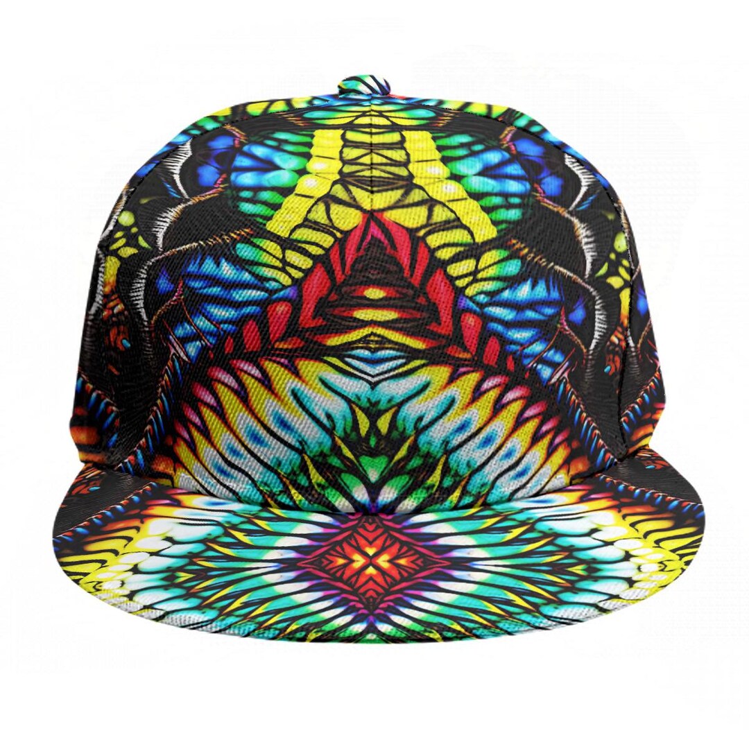 Psychedelic Trippy Hat, Tie Dye Cap, Kaleidoscope Baseball Cap Trucker ...