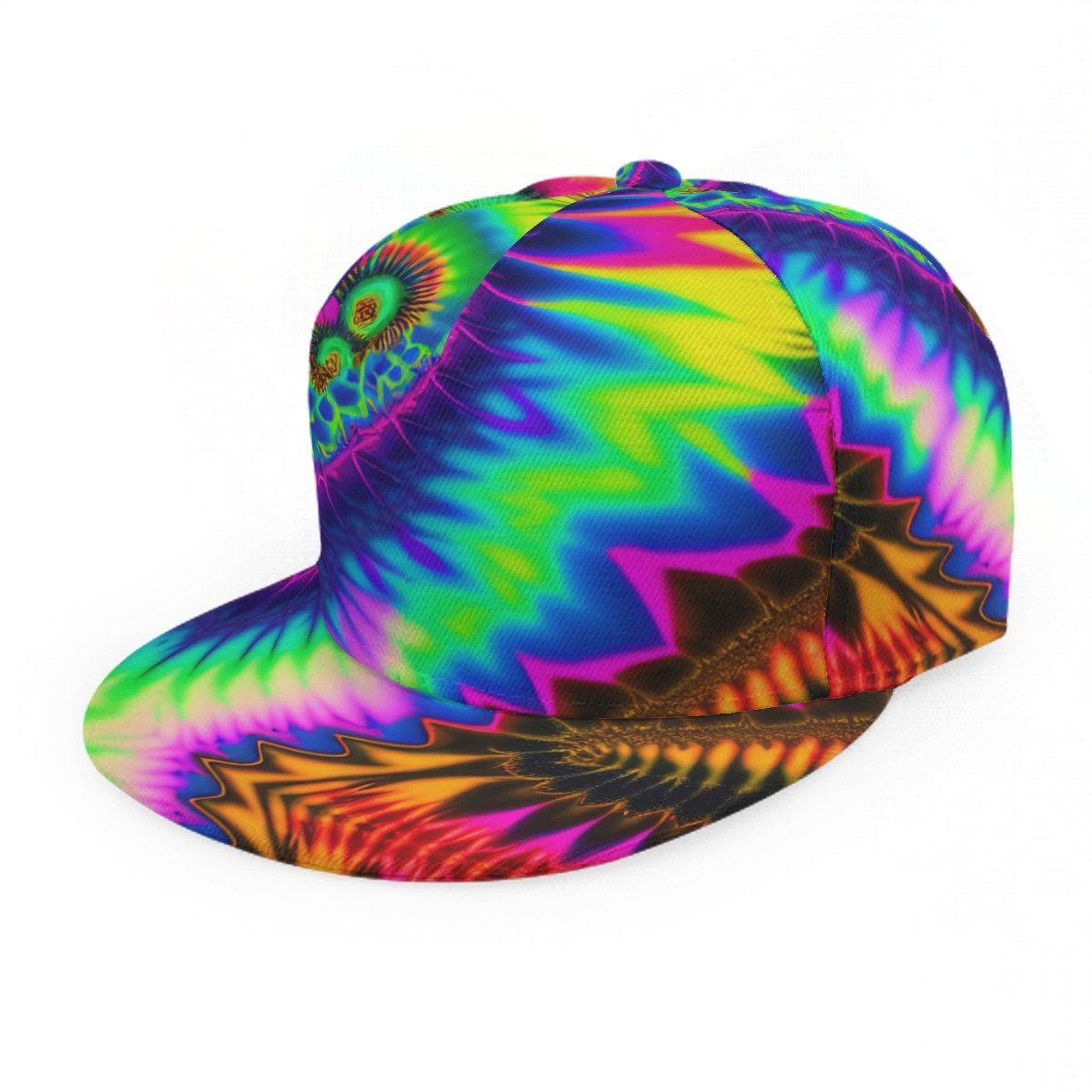 Psychedelic Trippy Liquid Baseball Cap Trucker Hip Hop Rave Dj MC Hat ...