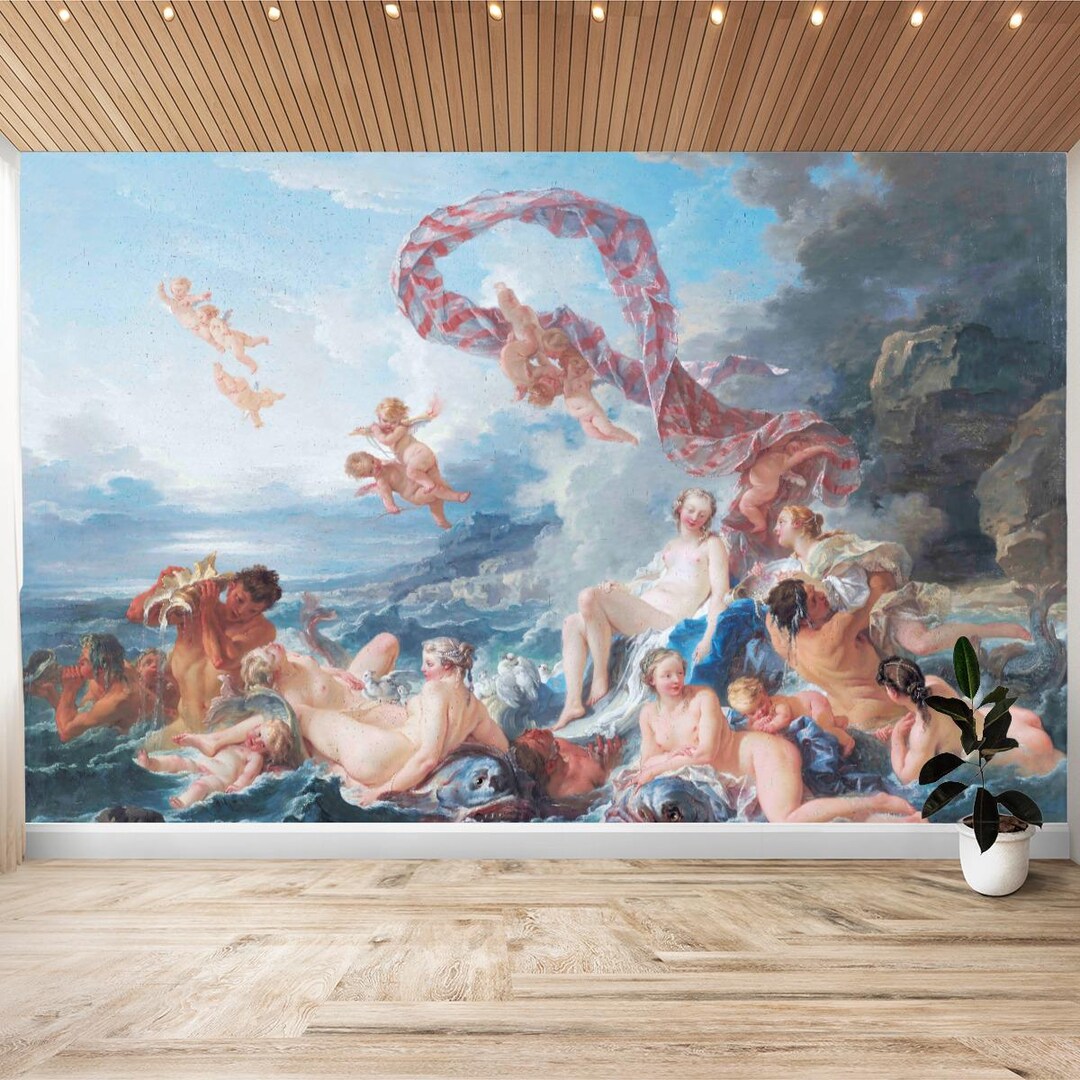 Triumph of Venus, Boucher ,wallpaper Peel and Stick, Vinyl Wall Mural ...
