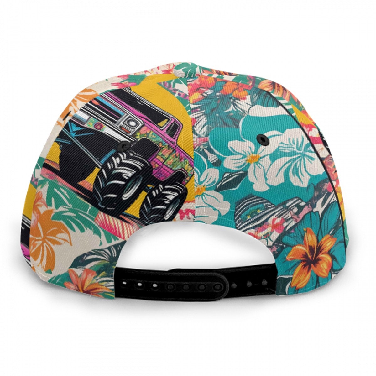 Aloha Monster Truck Psychedelic Trippy Cap, Hat, Baseball Trucker Hip ...