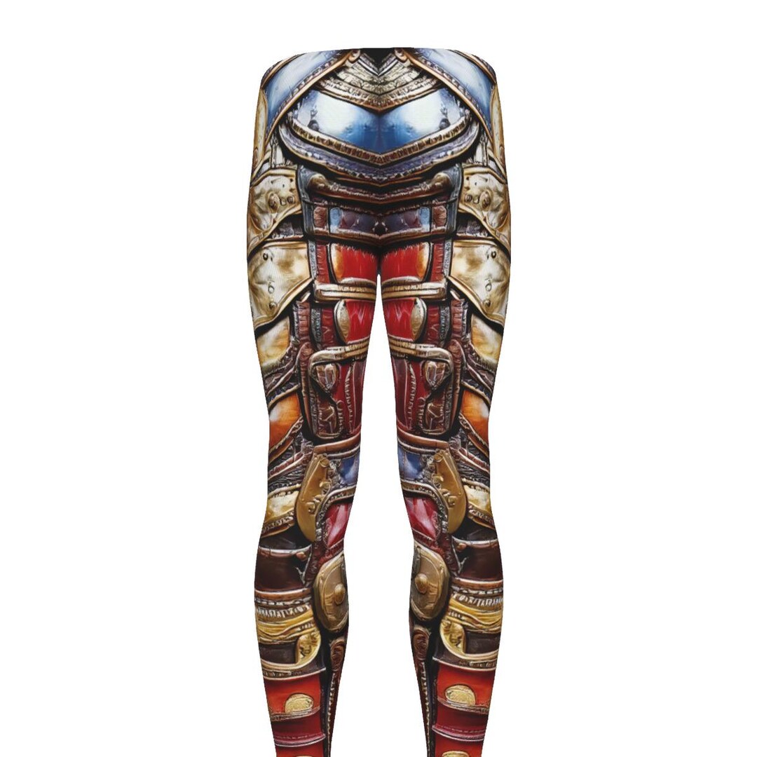 Gladiator Mens Leggings, Exoskeleton Armor, Workout Pants, Dystopian ...