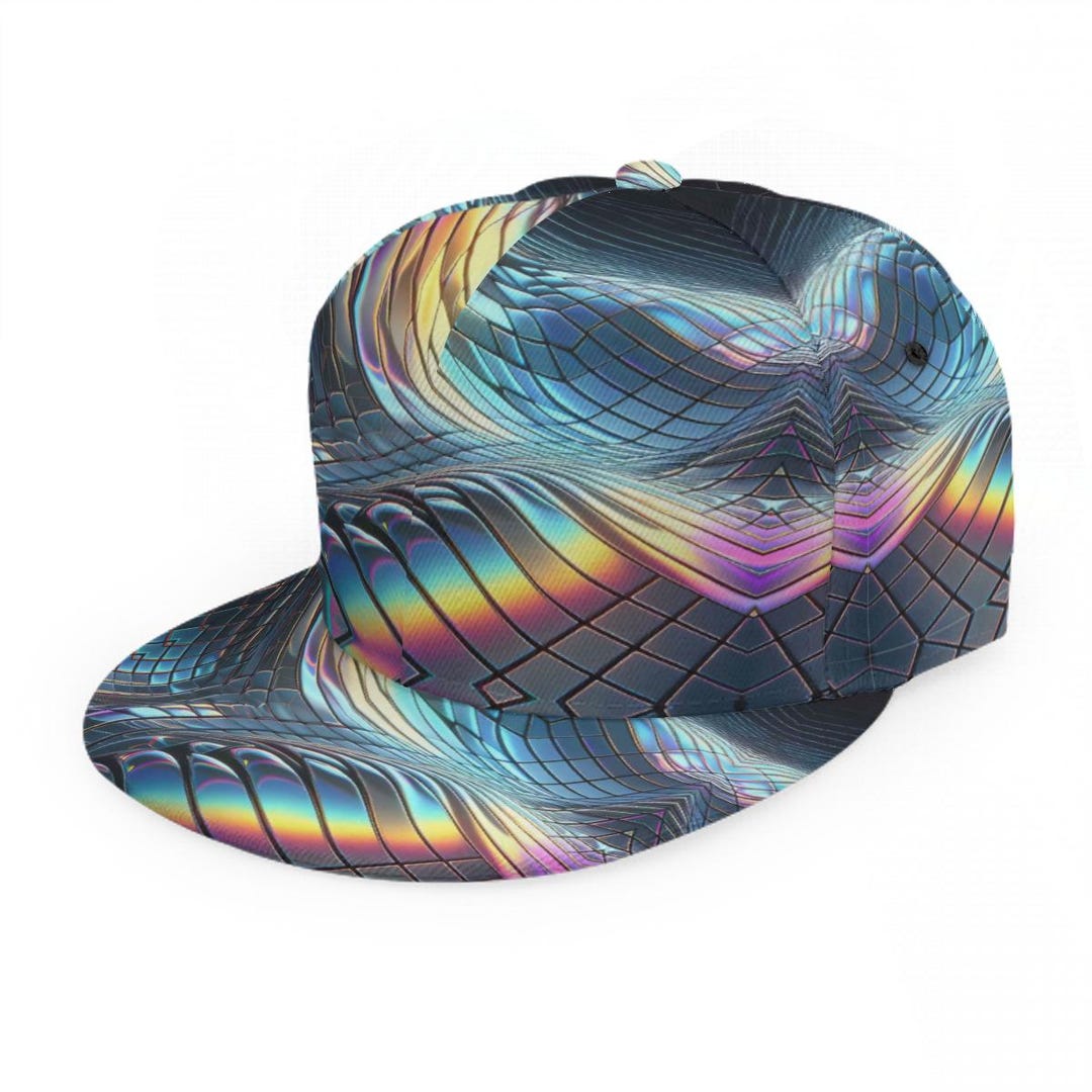 Dark Holographic Cap Psychedelic Tessellation Trucker Hat Trippy ...