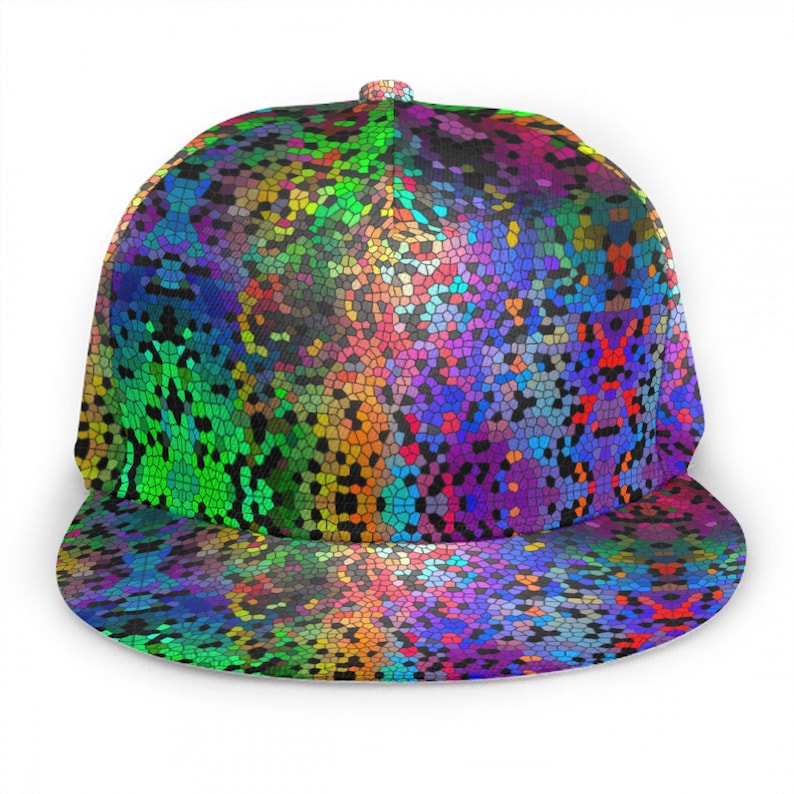 Psychedelic Trippy Stained Glass Kaleidoscope Baseball Cap - Etsy