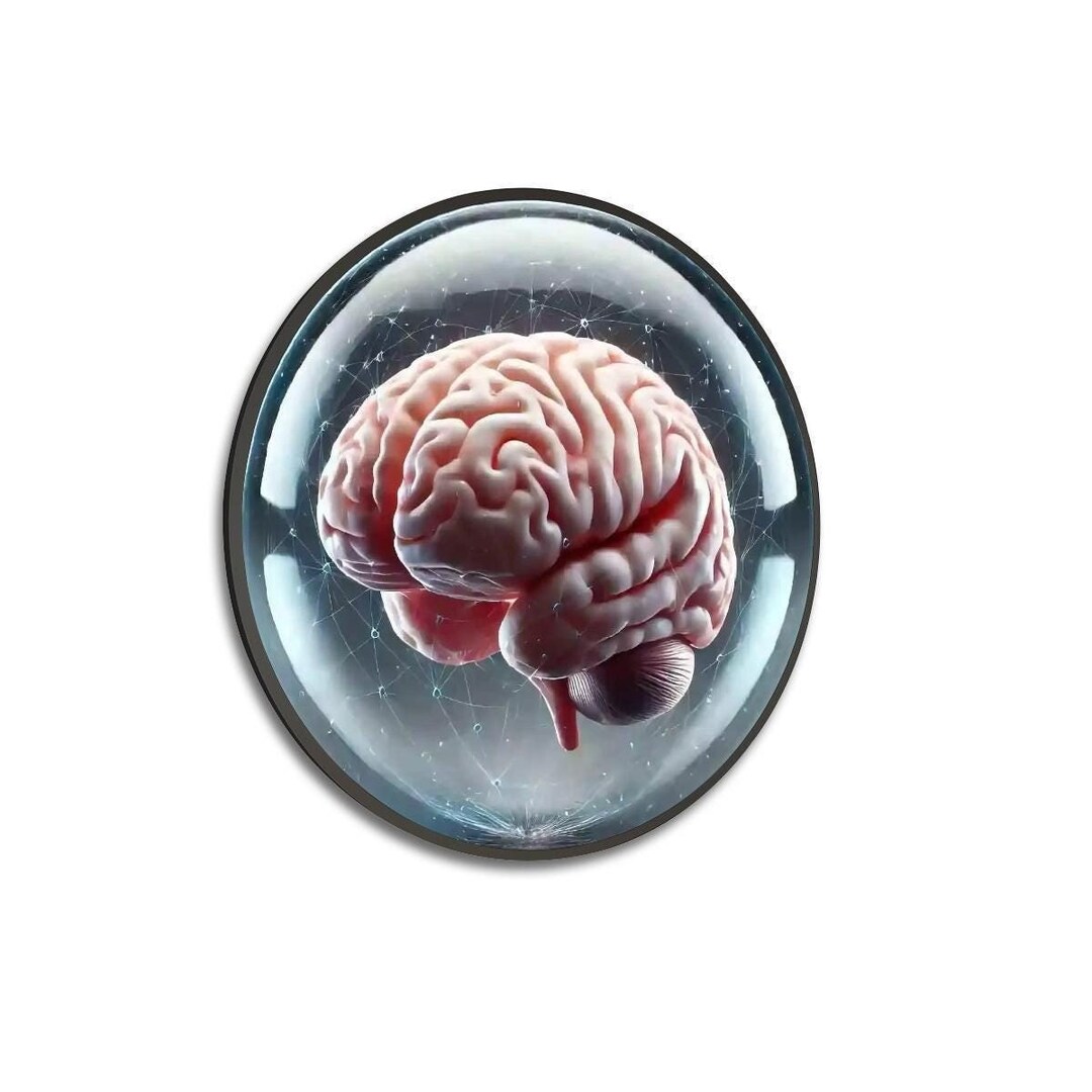 Brain, Janine Gordon, Edition of 100, Circular Digital Canvas Painting ...