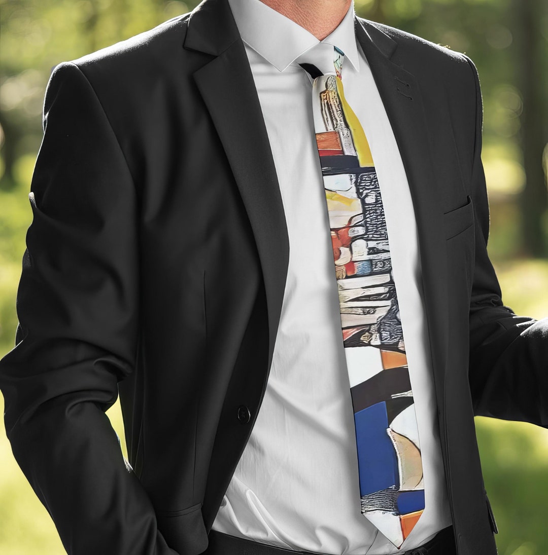 Handmade Abstract Tie, Modern Art Neckwear, Luxury Necktie, Gift for ...