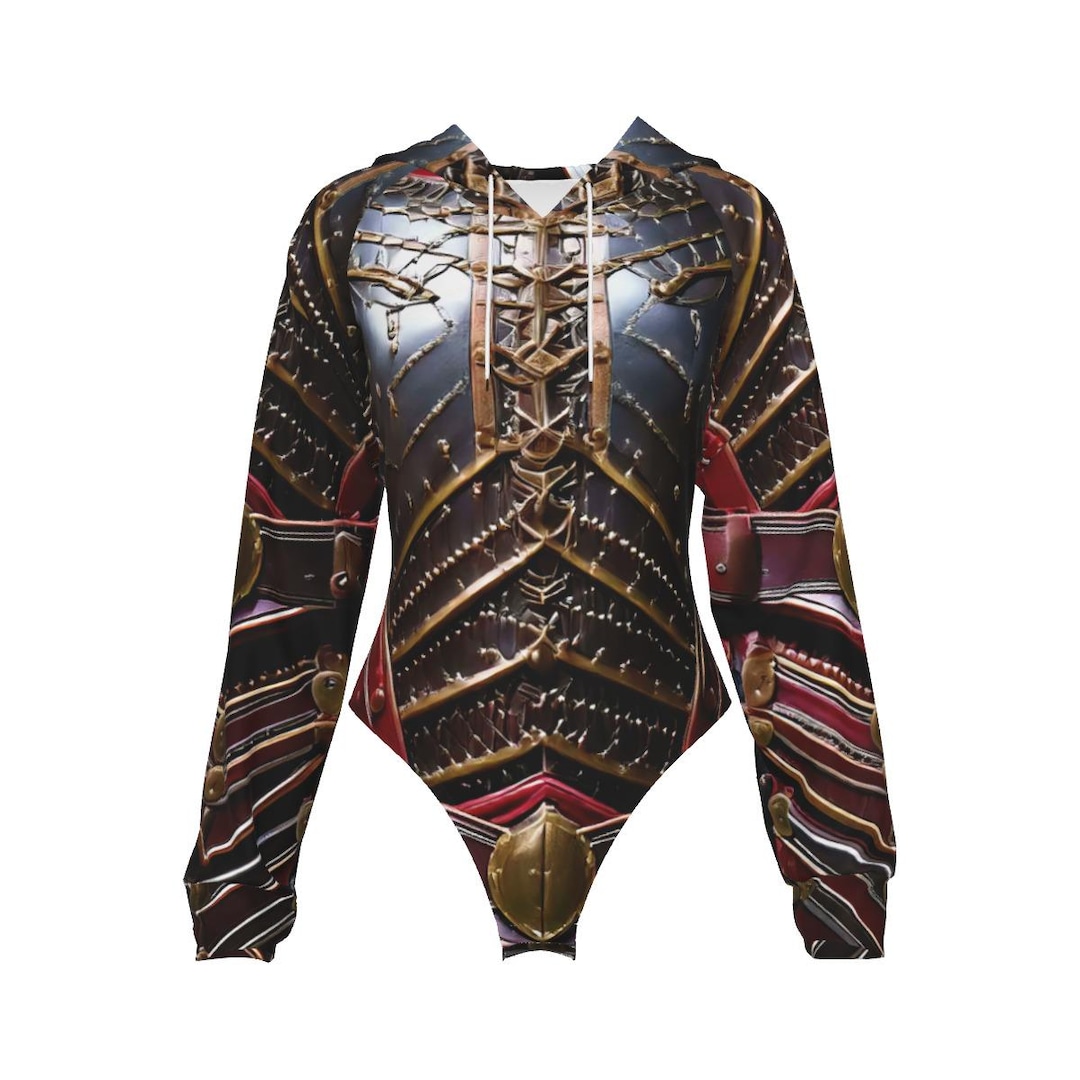 Warrior Armor Hooded Bodysuit, Medieval Unitard, Gladiator Leotard ...