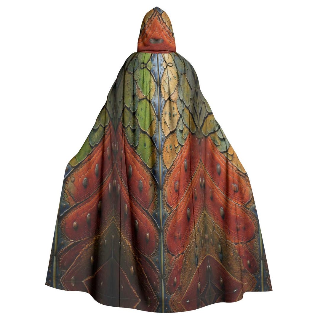 Rustic Medieval Cloak Gladiator Cape, Unisex Viking 3D Hooded Robe ...