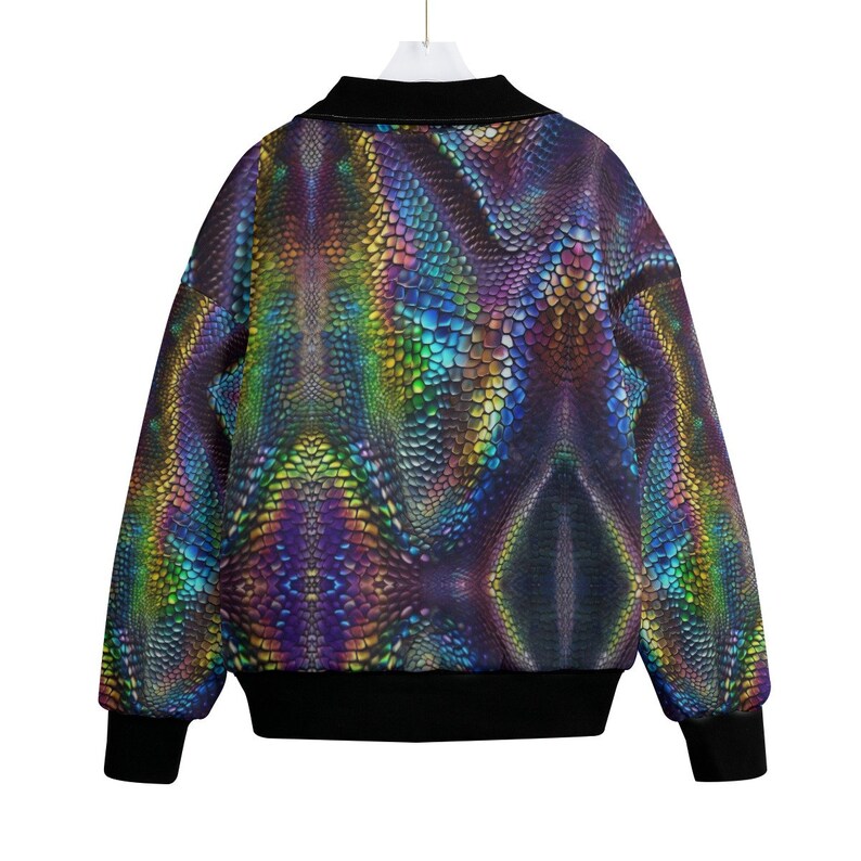 Psychedelic Snakeskin Purple Trippy Jacket Coat Bomber Unisex Cobra ...