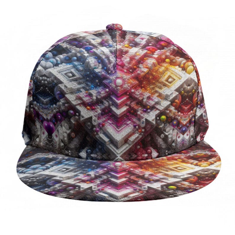 Psychedelic Trippy Hat, Tie Dye Cap, Kaleidoscope Baseball Fractal ...