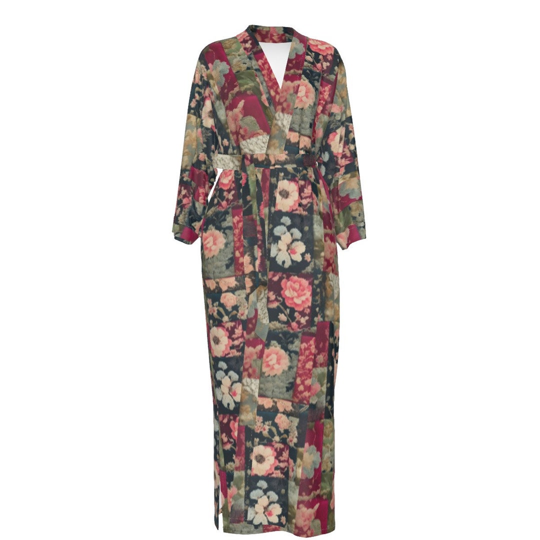 Patchwork Robe, Bohemian Kimono, Long Robe, Floral Boho,statement, Gift ...