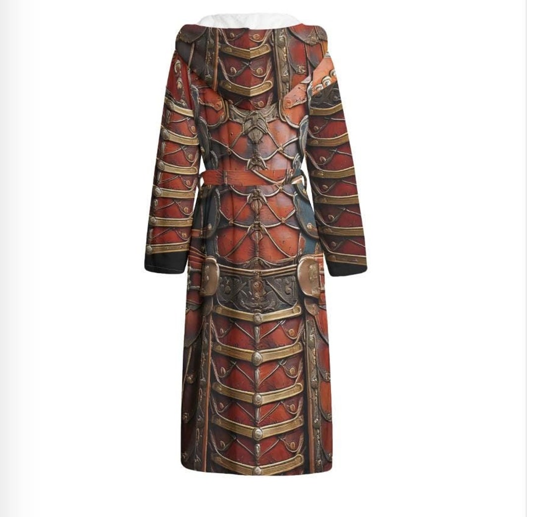 Warrior Armor Robe, Hooded Bathrobe, Unisex Robe, Steampunk Gladiator ...