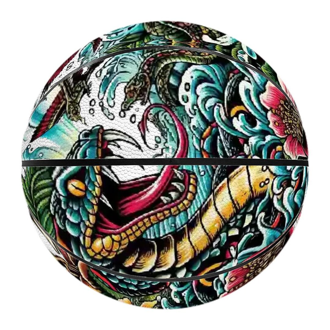 Snake Tattoo Novelty Basketball, Fun Indoor/outdoor Sports Ball, Cool ...