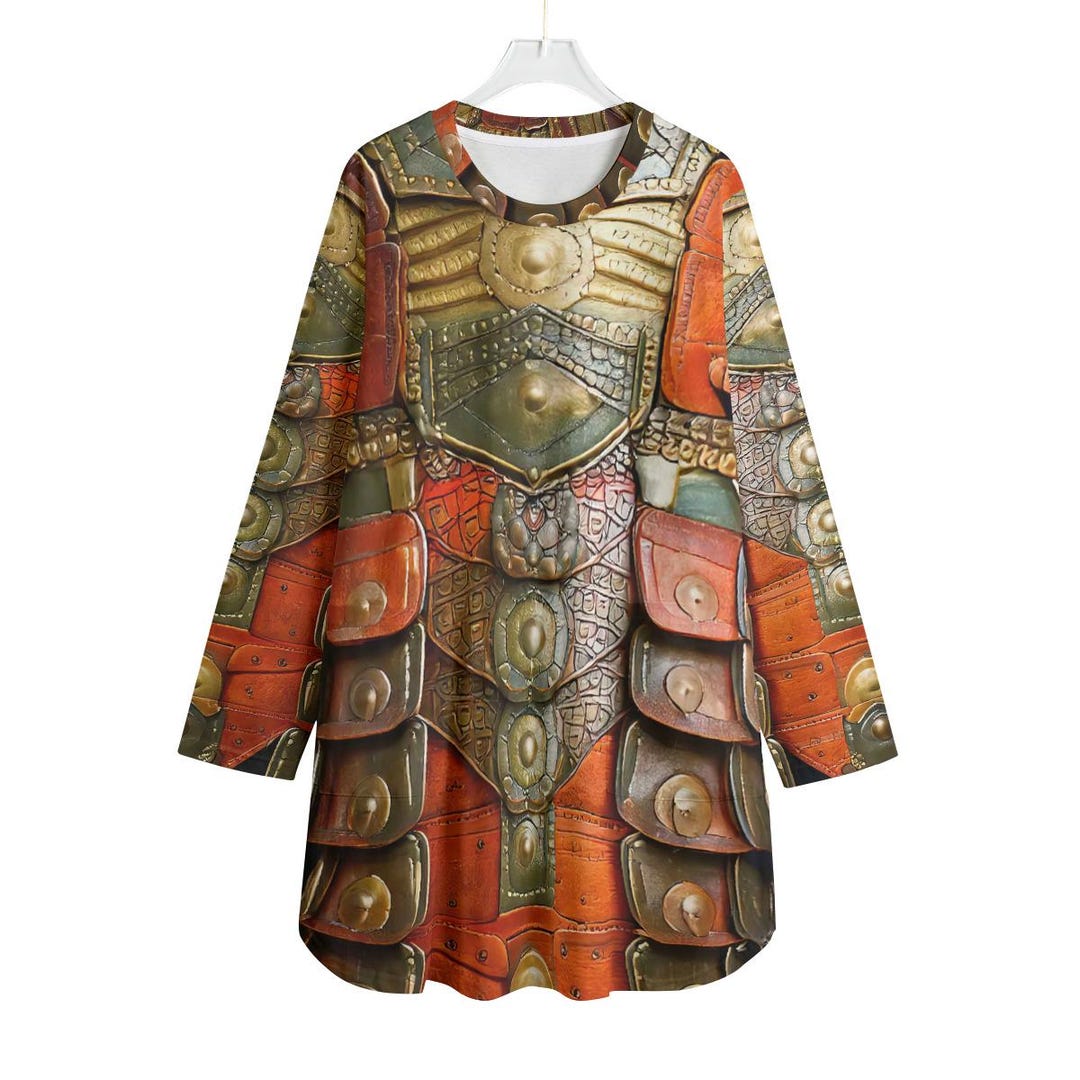 Medieval Warrior Cotton Sweatshirt Dress 3D Viking Tunic Gladiator ...