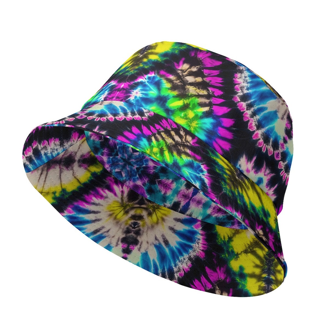 Trippy Reversible Bucket Hat Psychedelic Hip Hop Rave Dj MC Unisex ...