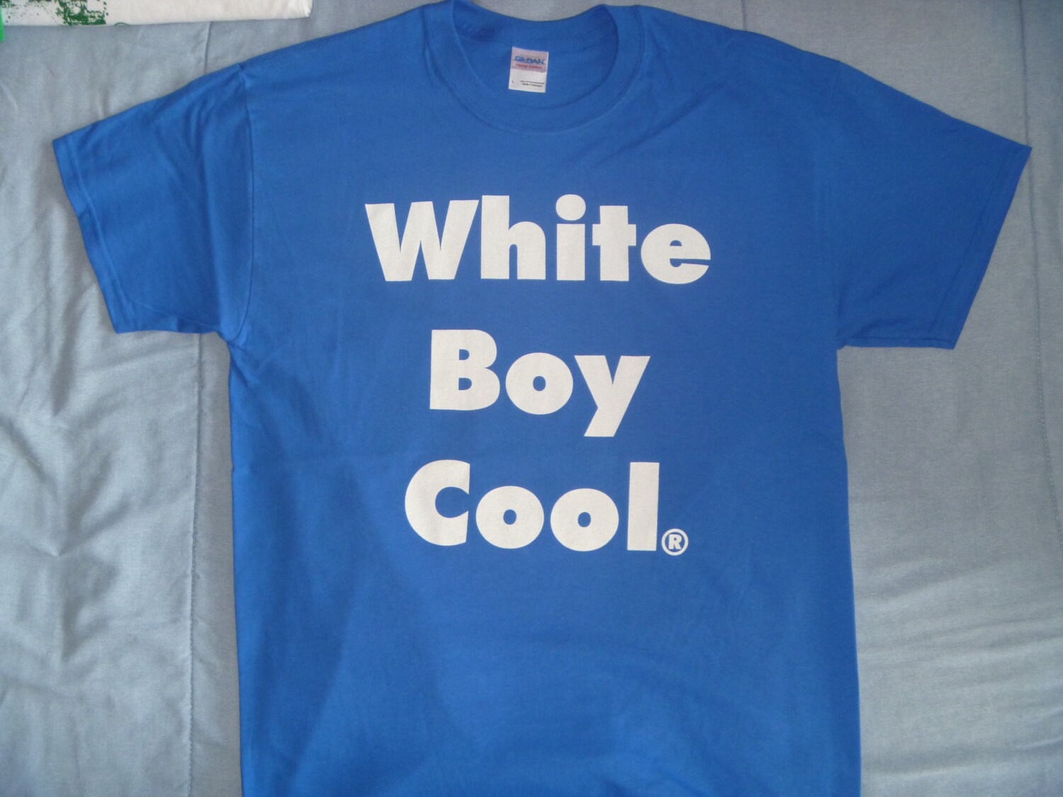 White Boy Cool T-Shirt Solid Graphic Tees Green Blue Red or | Etsy