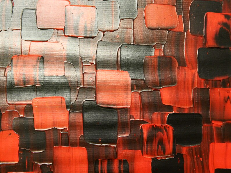 Paintings on canvas Black and Red Acrylic painting abstract | Etsy