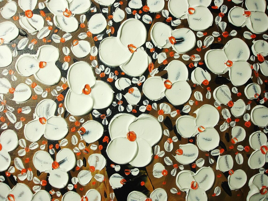 Tree Painting Canvas Abstract Acrylic Tree Landscape Textured - Etsy