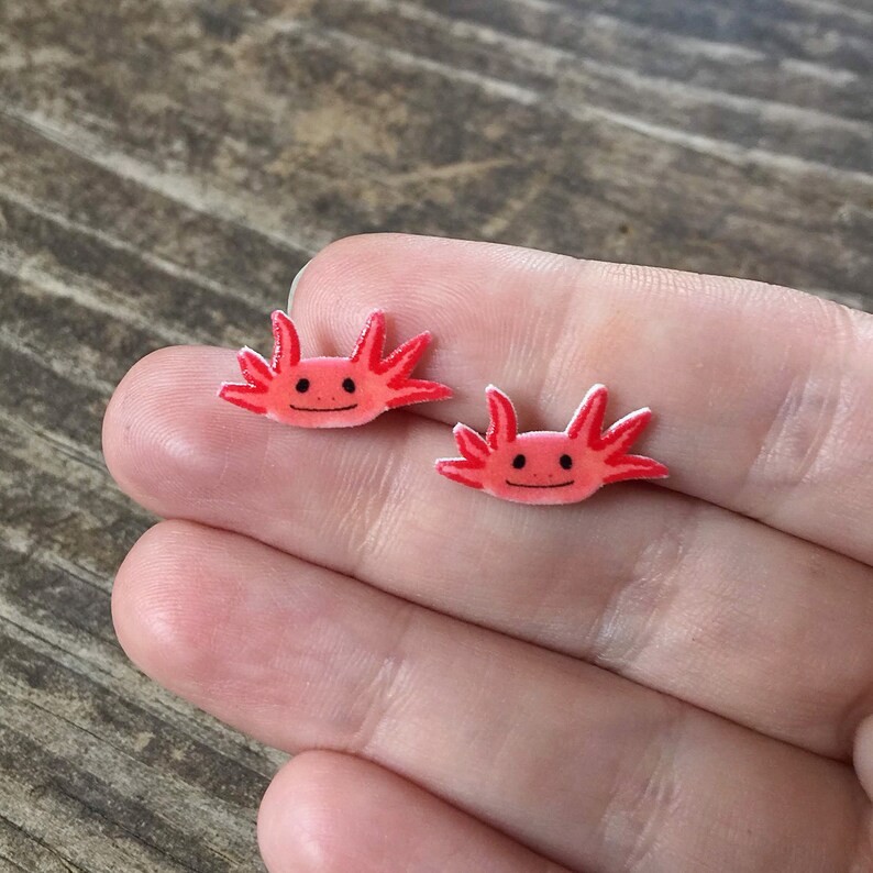 Axolotl Earrings Jewelry Salamander Amphibian - Etsy