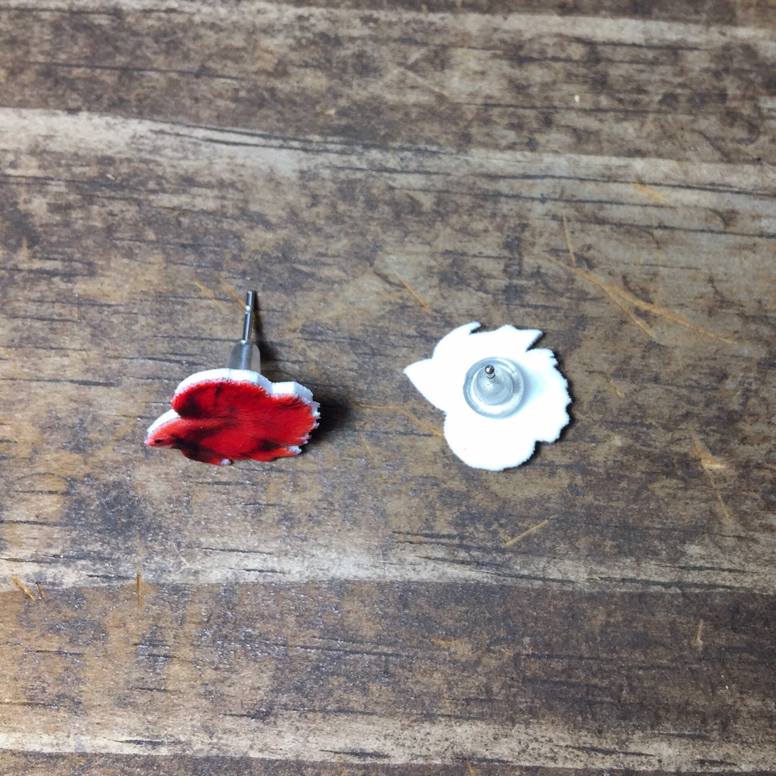 Betta Fish Earrings | Betta Jewelry | Fish Jewelrry | Red Betta ...