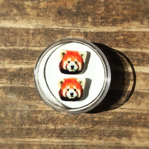 Red Panda Earrings Panda Jewelry Animal Earrings Animal - Etsy