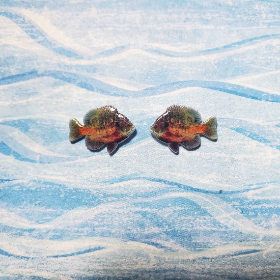 Bluegill Sunfish Earrings Jewelry Fish Jewelry Fishing - Etsy