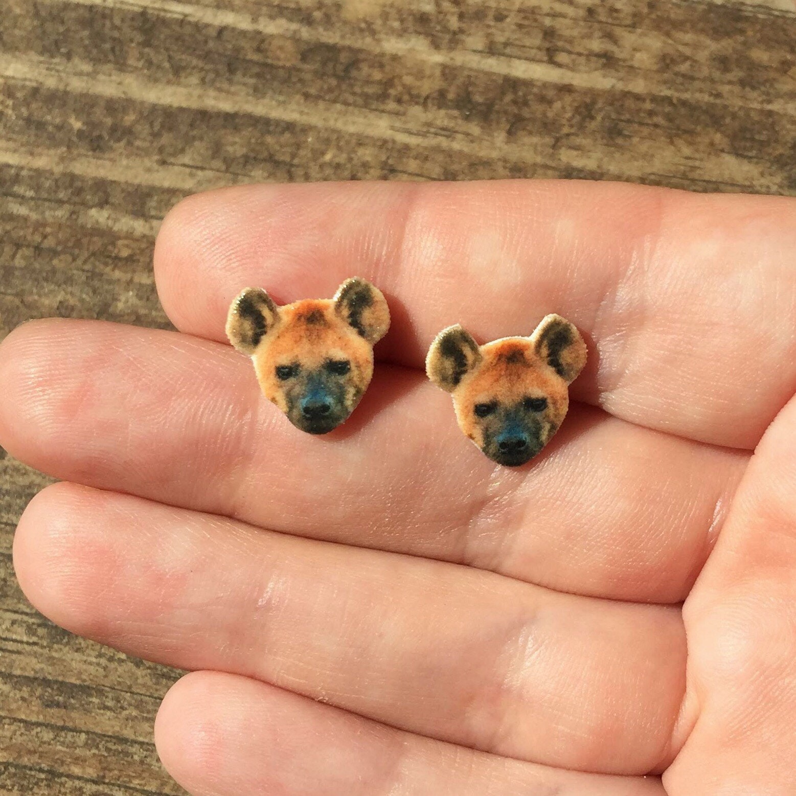 Hyena Earrings African Animals Wildlife Animal Jewelry Surgical Steel ...