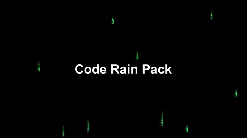 Pack d'arrière-plans vidéo Matrix Code Rain | 6 couleurs | Boucle ...