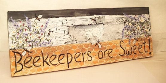 Beekeepers Sign Honeybee Hive Art Honey Sign Farm Market - Etsy