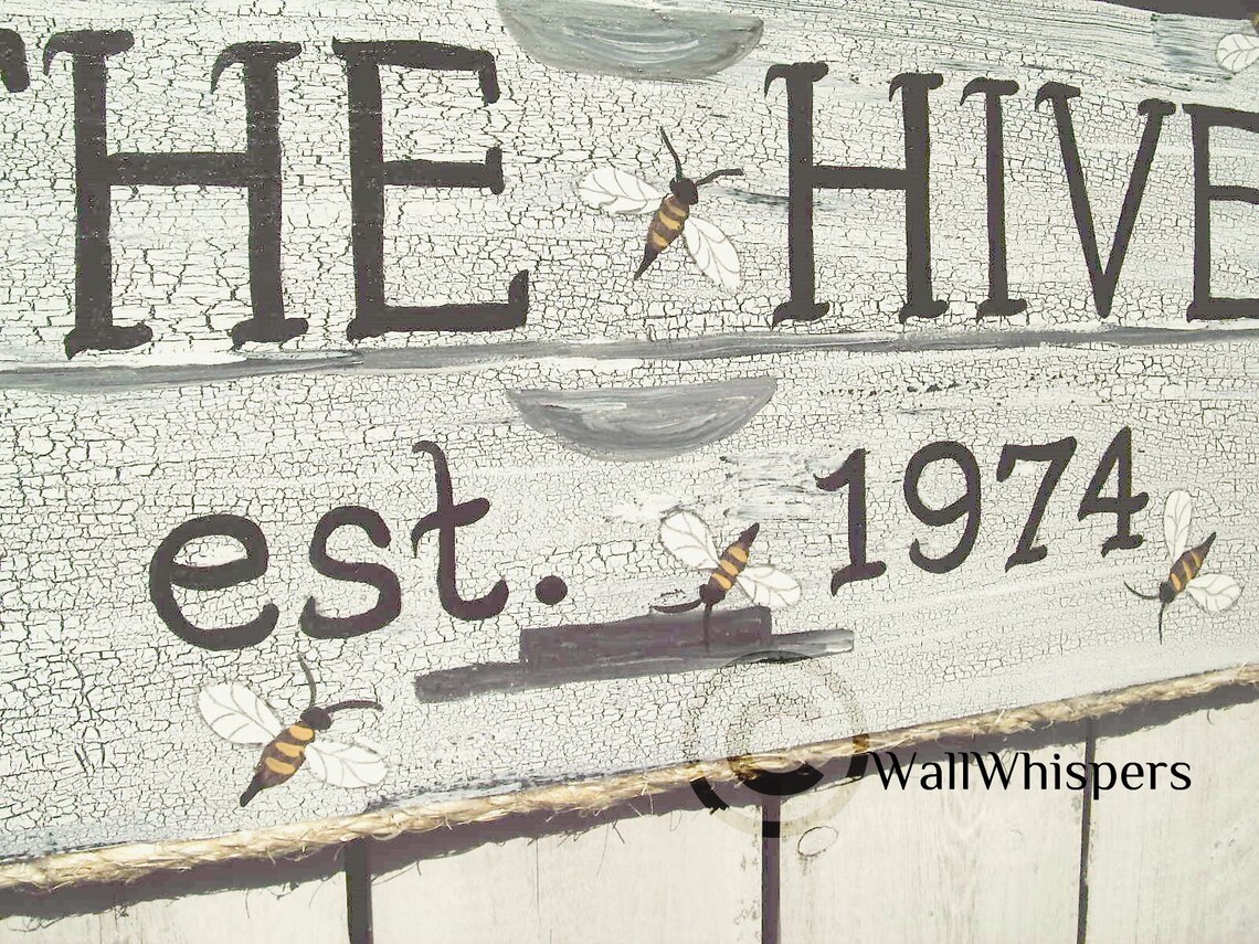 Hive Sign Custom Beehive Honeybee Home Decor Bees Apiary Beeks | Etsy