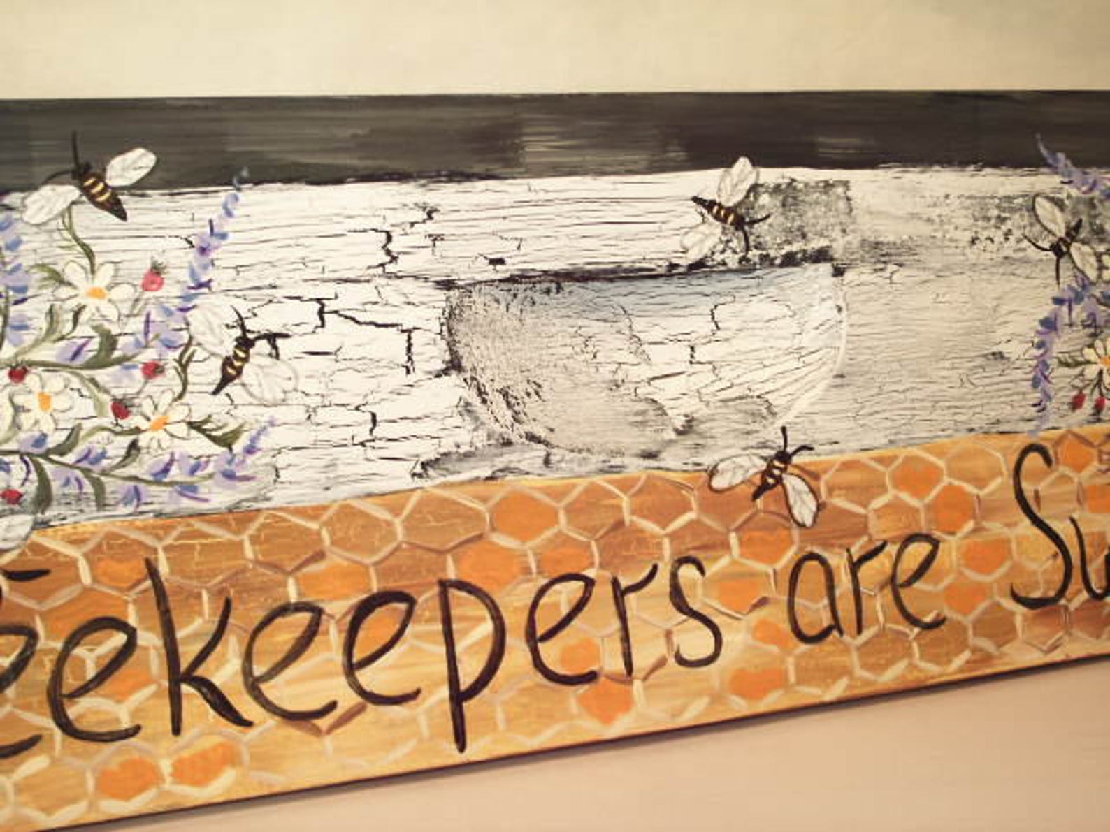Beekeepers Sign Honeybee Hive Art Honey Sign Farm Market - Etsy