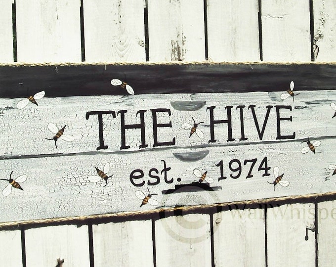 Hive Sign Custom Beehive Honeybee Home Decor Bees Apiary Beeks - Etsy
