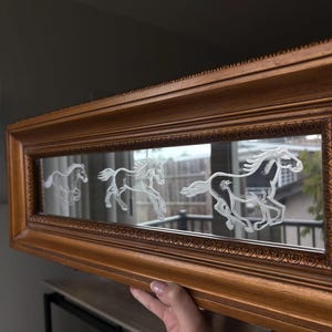 Hand Engraved Mirror - “wild Hearts Run Free” - Etsy