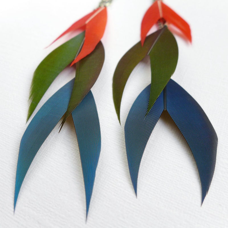 Feather Earrings - Etsy