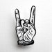 Sign of the Horns Badge, Hand Gesture Badge, Hand Pin, Hand Sign Brooch ...