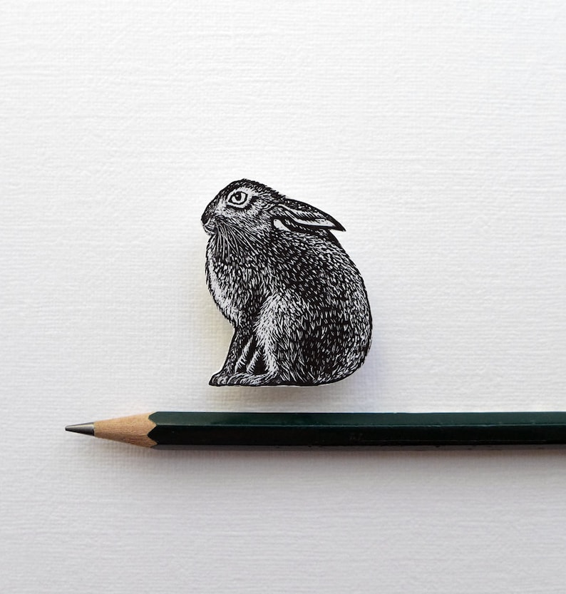 Hare Brooch, Hare Pin, Badge, Lepus, Warm Leveret - Etsy